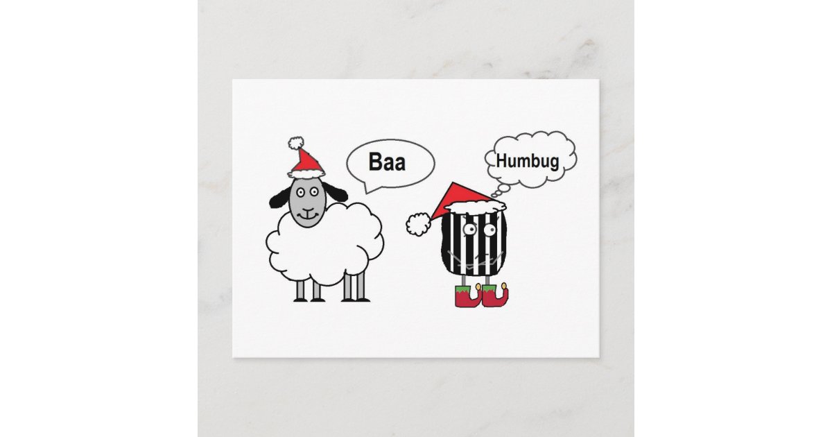 Baa Humbug Postcard | Zazzle
