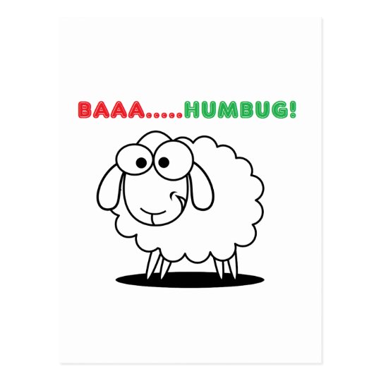 Baa....Humbug! Postcard | Zazzle.com