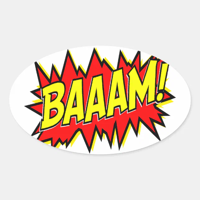 BAAAM! OVAL STICKER | Zazzle