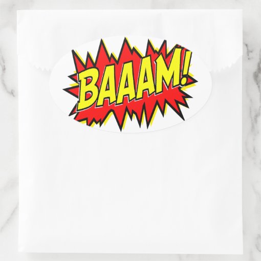 BAAAM! OVAL STICKER | Zazzle