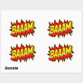 BAAAM! OVAL STICKER | Zazzle