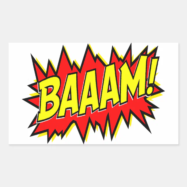 BAAAM! RECTANGULAR STICKER | Zazzle