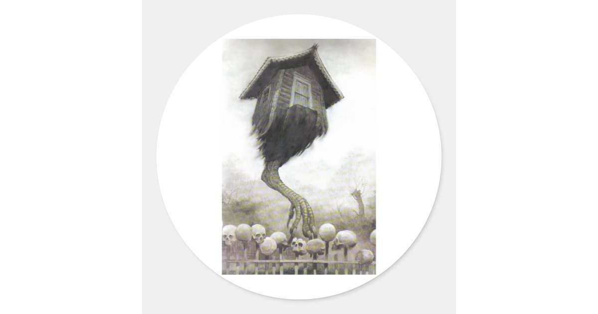 Baba Yaga Classic Round Sticker | Zazzle