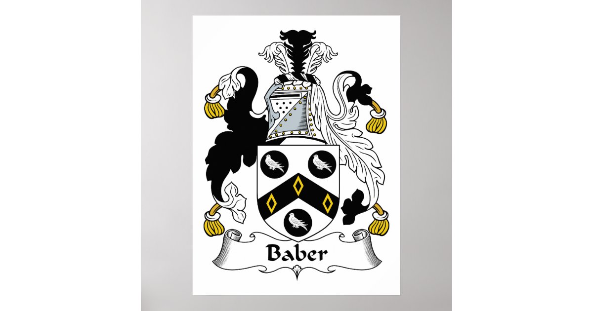 Baber Family Crest Poster | Zazzle