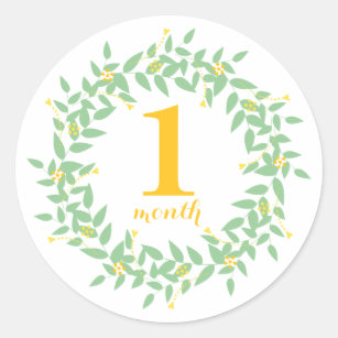 One Month Stickers | Zazzle