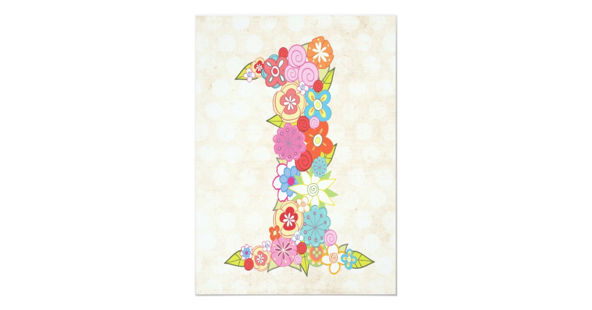 Baby 1st Birthday Party Number One Custom Invitation | Zazzle.com