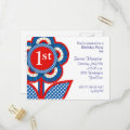 Baby 1st Birthday Postcard Invitation in July | Zazzle