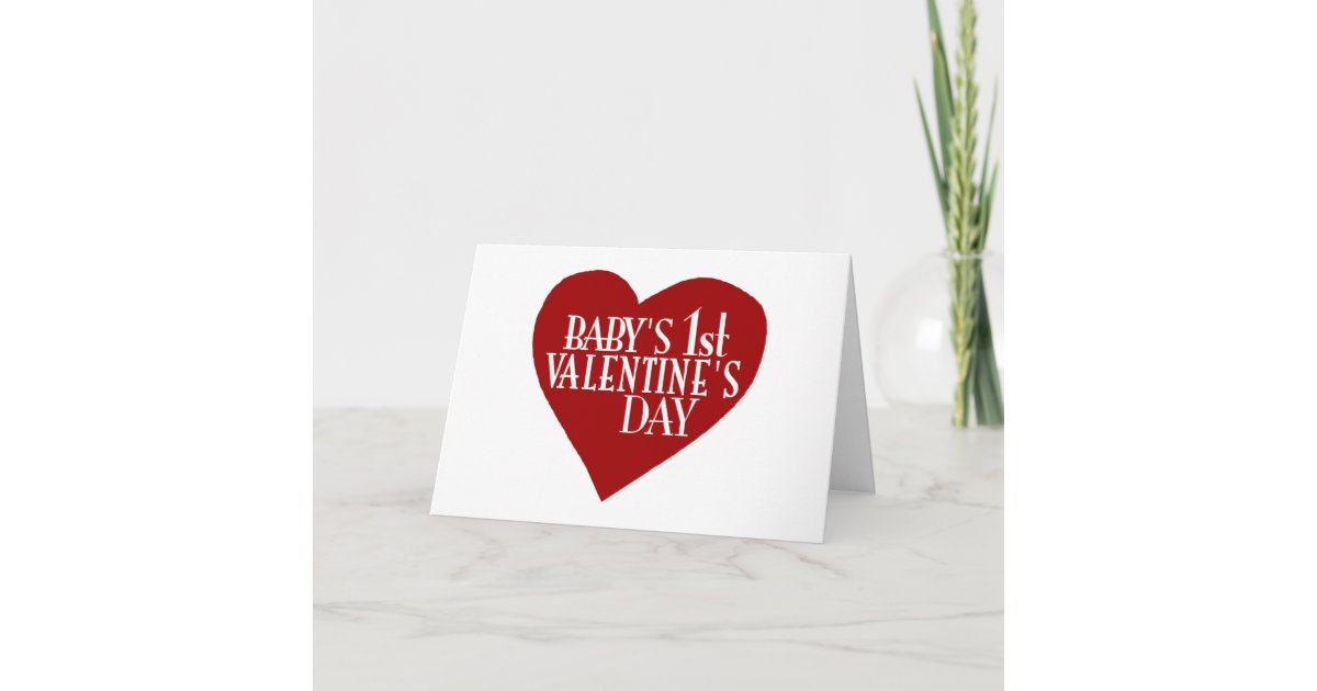 Baby 1st Valentine's Day Holiday Card | Zazzle