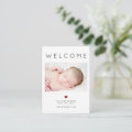 Baby 3 photo welcome typography birth announcement | Zazzle