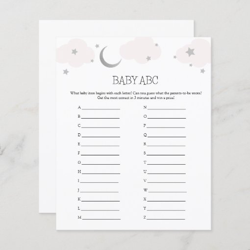 Baby ABC Baby Shower Game | Zazzle