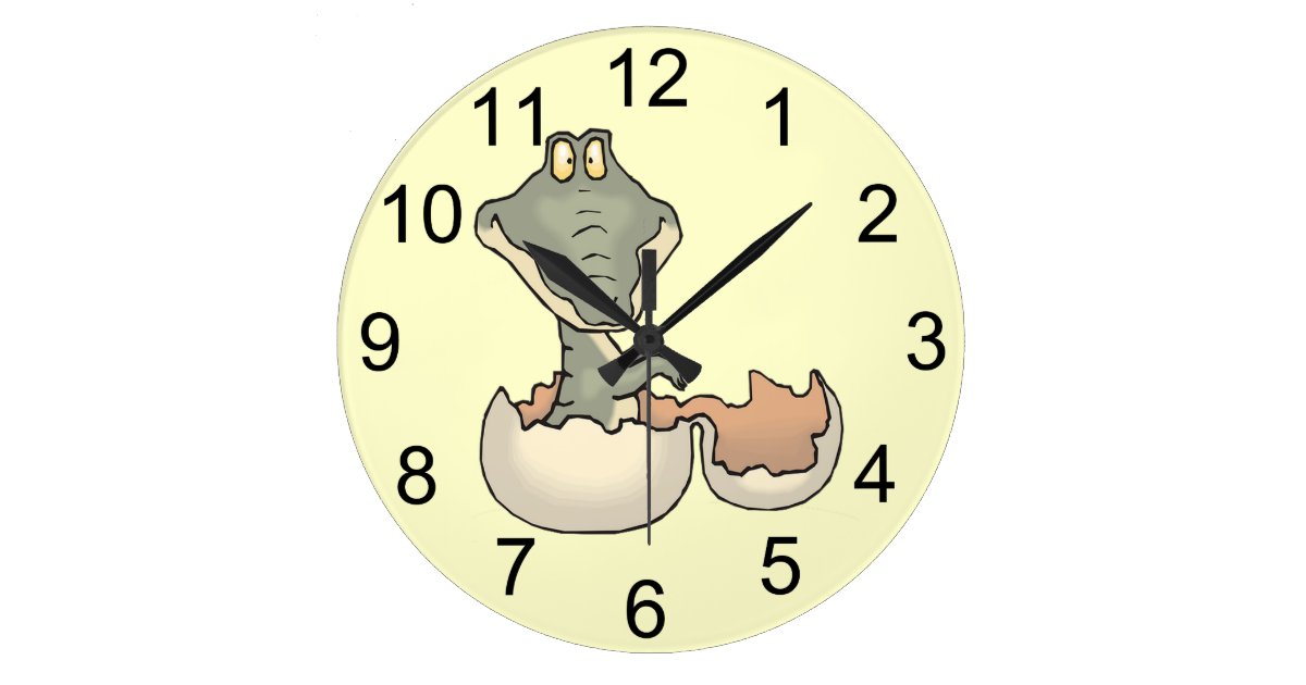 Baby Alligator Hatching Wall Clock | Zazzle.com