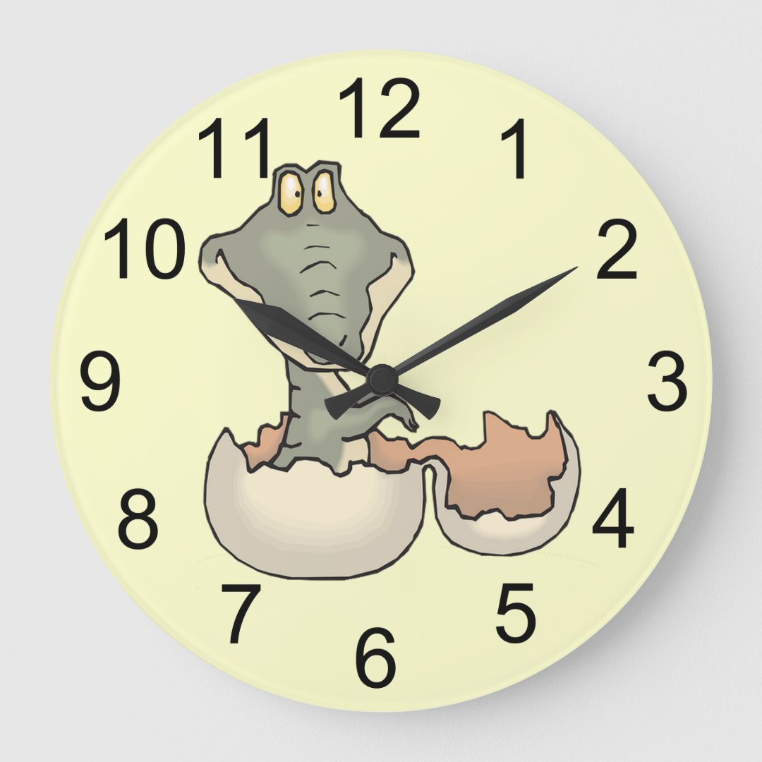 Baby Alligator Hatching Wall Clock | Zazzle