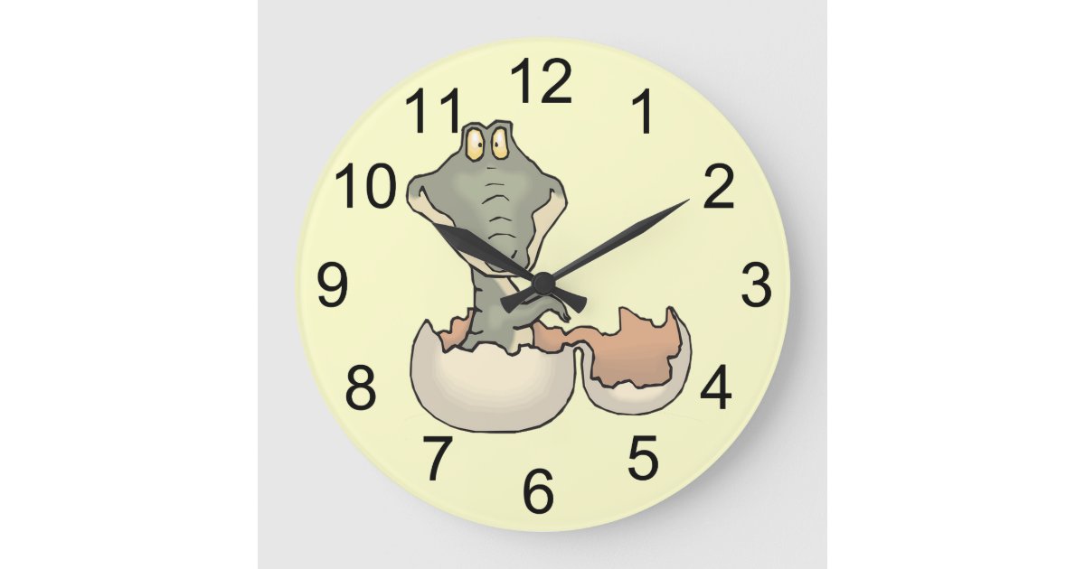 Baby Alligator Hatching Wall Clock | Zazzle