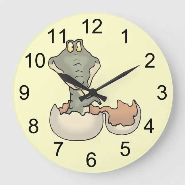 Baby Alligator Hatching Wall Clock | Zazzle