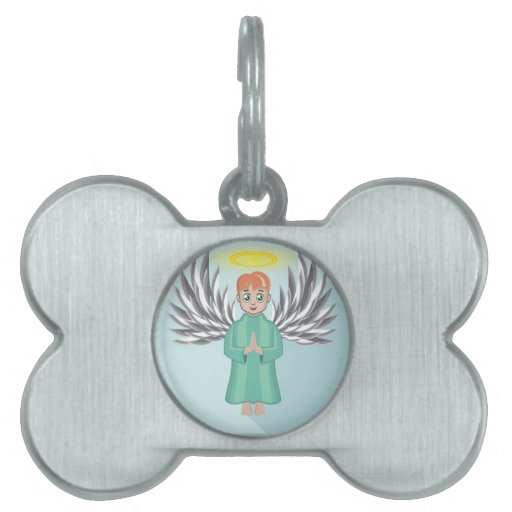 Baby Angel Pet Name Tag | Zazzle