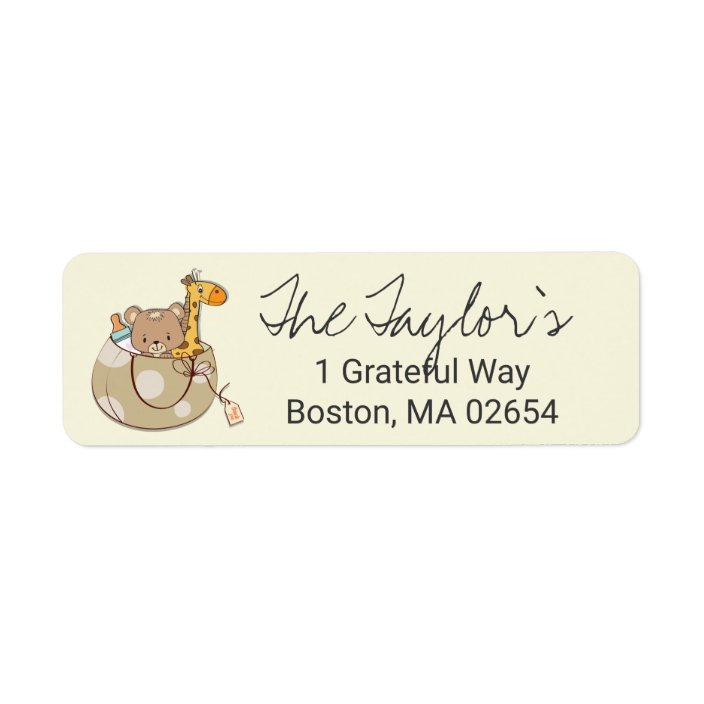 Baby Animals Return Address Label | Zazzle.com