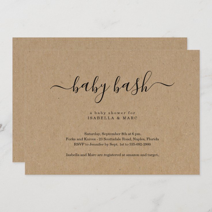 Baby Bash Baby Shower Invitation | Zazzle