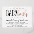 Baby Bash Couples Baby Shower Foil Invitation | Zazzle