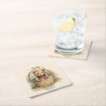 Baby Bear Cub Gender Neutral Baby Shower Square Paper Coaster | Zazzle