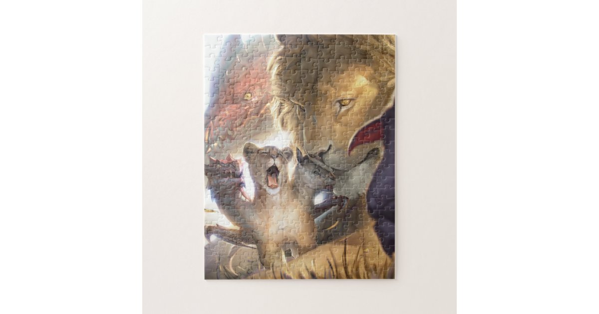 Baby Bestiary - Chimera Pup Jigsaw Puzzle | Zazzle