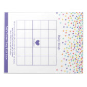 Baby Bingo Confetti Theme Baby Shower Game Notepad | Zazzle