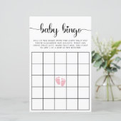 Baby Bingo Pink Baby Girl Shower Game | Zazzle