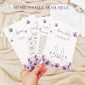 Baby Bingo Purple butterfly Baby Shower Game Card | Zazzle