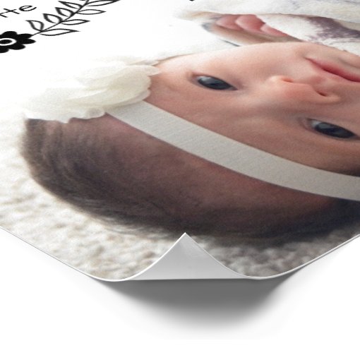 Baby Birth Stats Birth Record Keepsake Photo Poster | Zazzle