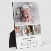 Baby Birth Stats Collage 4 Photo Plaque | Zazzle