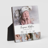 Baby Birth Stats Four Photo Collage Plaque | Zazzle