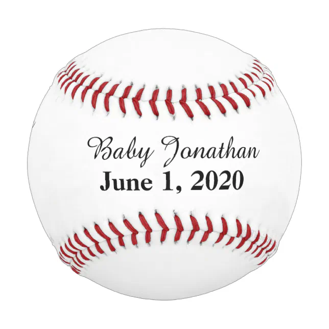 Baby Birth Stats Keepsake Baseball | Zazzle