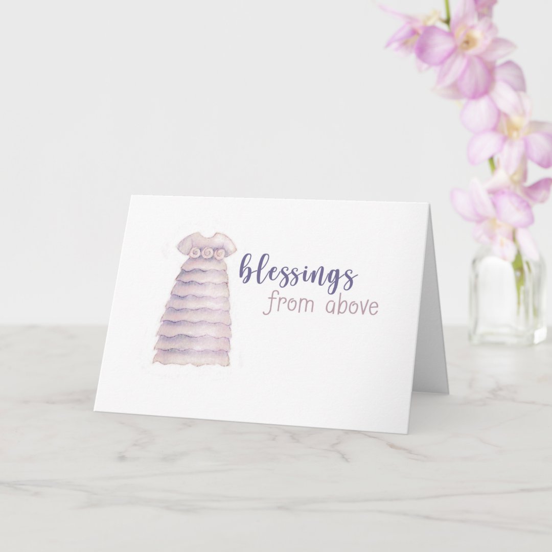 Baby Blessing Card Girl | Zazzle