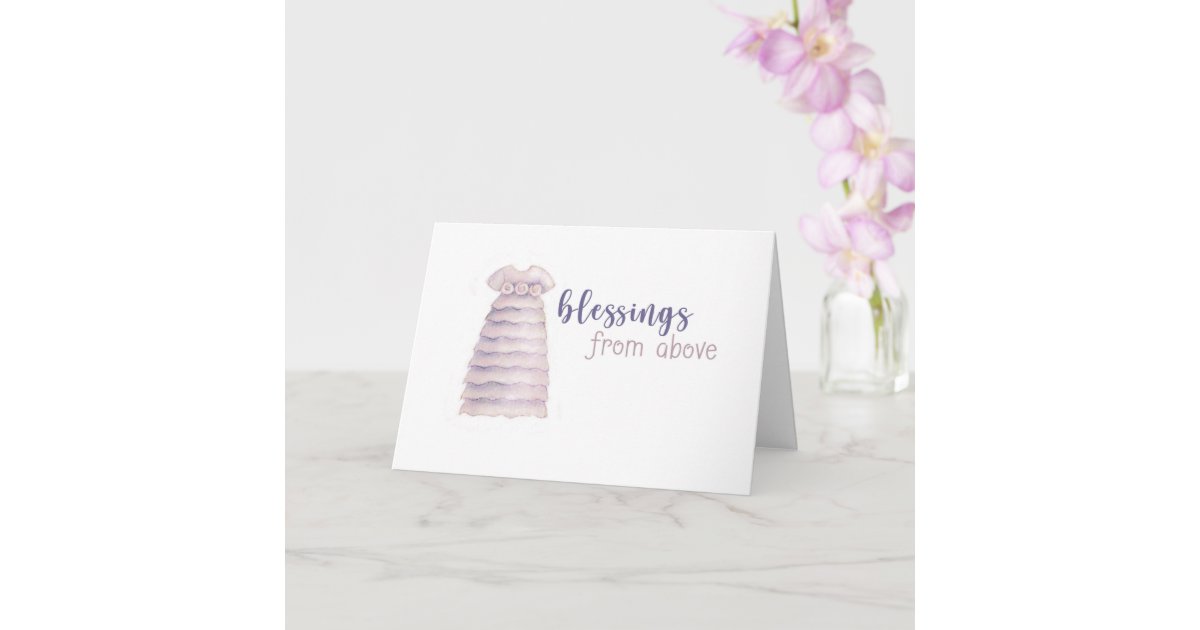 Baby Blessing Card Girl | Zazzle
