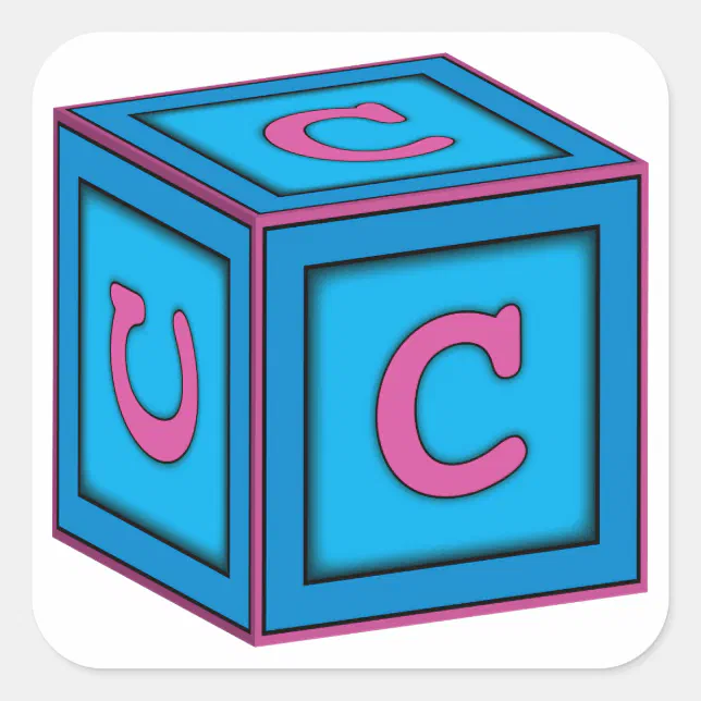 Baby Block Stickers - Letter "C" | Zazzle