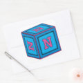 Baby Block Stickers - Letter "N" | Zazzle