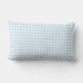 Baby Blue and White Small Gingham Check Pattern. Lumbar Pillow | Zazzle
