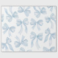 Baby Blue Bow Wrapping Paper | Zazzle