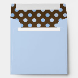 Baby Blue Brown Baby Boy Shower Envelope | Zazzle