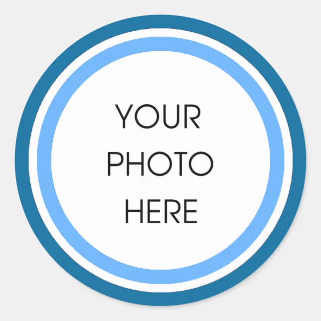 Baby Blue Cirlces Classic Round Sticker | Zazzle