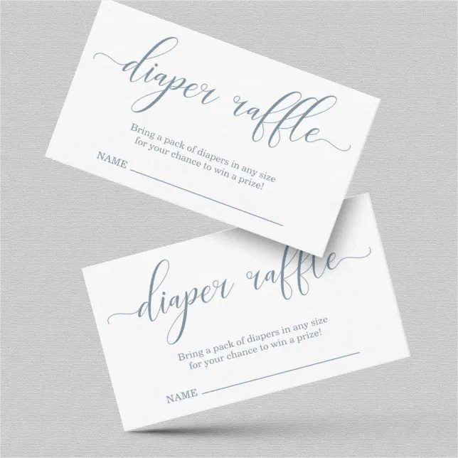 Baby Blue Diaper Raffle Shower Invitation Insert | Zazzle