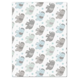 Baby Blue Elephant Tissue Paper | Zazzle