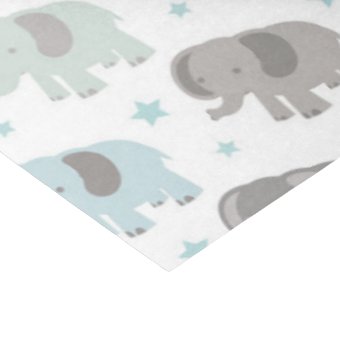 Baby Blue Elephant Tissue Paper | Zazzle