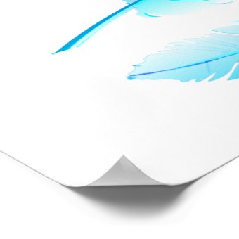 Baby Blue Feather with DIY Name Poster | Zazzle