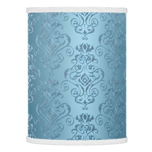 Baby Blue Floral Damask Lamp Shade | Zazzle