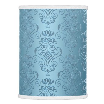 Baby Blue Floral Damask Lamp Shade | Zazzle