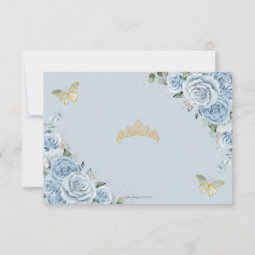 Baby Blue Floral Quinceanera Sweet 16 Calendar Save The Date | Zazzle