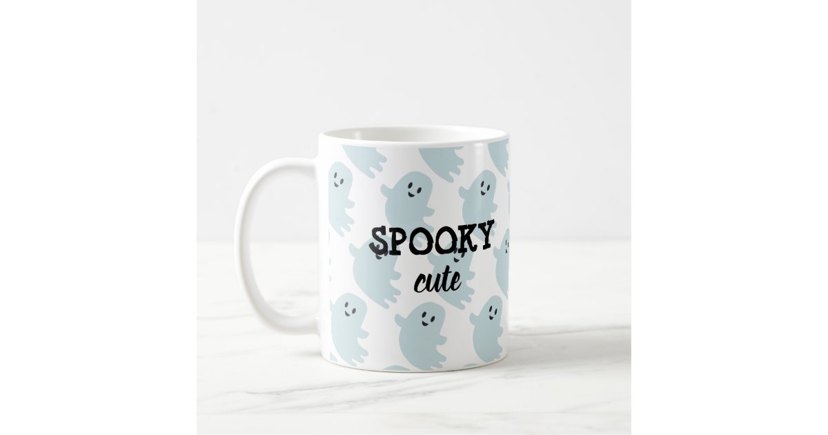 Baby Blue Ghost Halloween Spooky Cute Coffee Mug | Zazzle