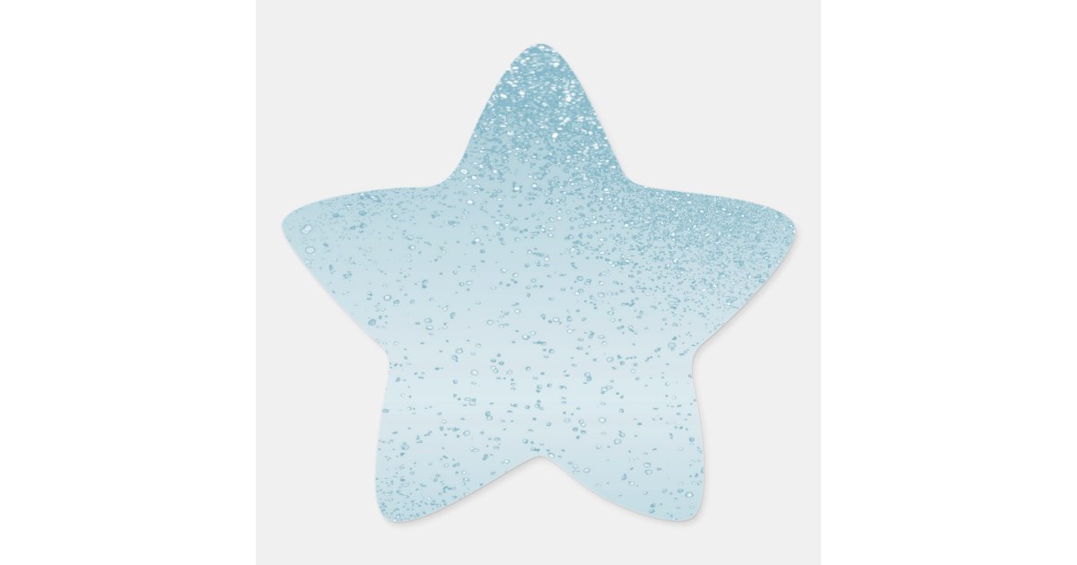 Baby Blue Glitter Star Sticker | Zazzle