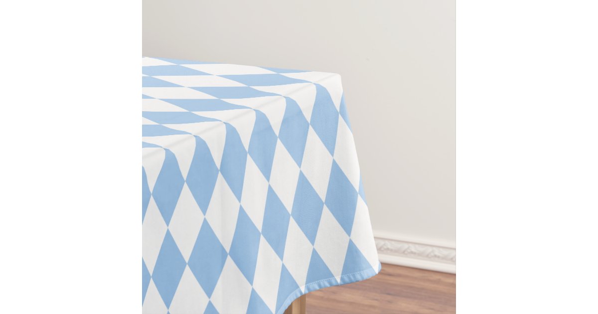 Baby Blue Harlequin Tablecloth | Zazzle