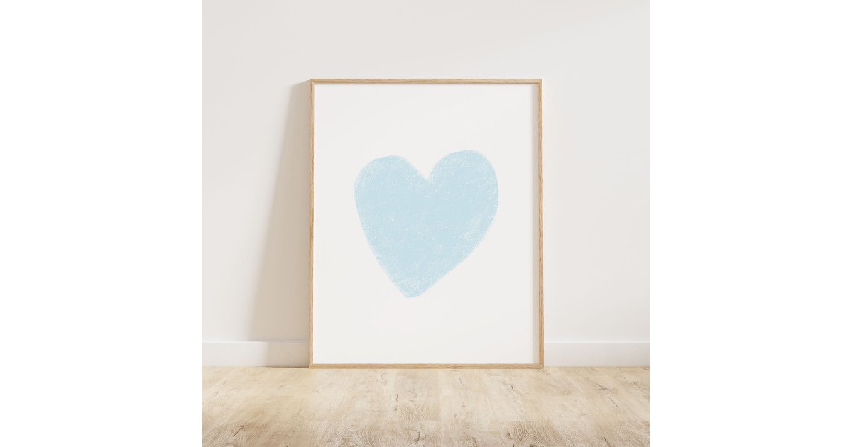 Baby Blue Heart Poster | Zazzle